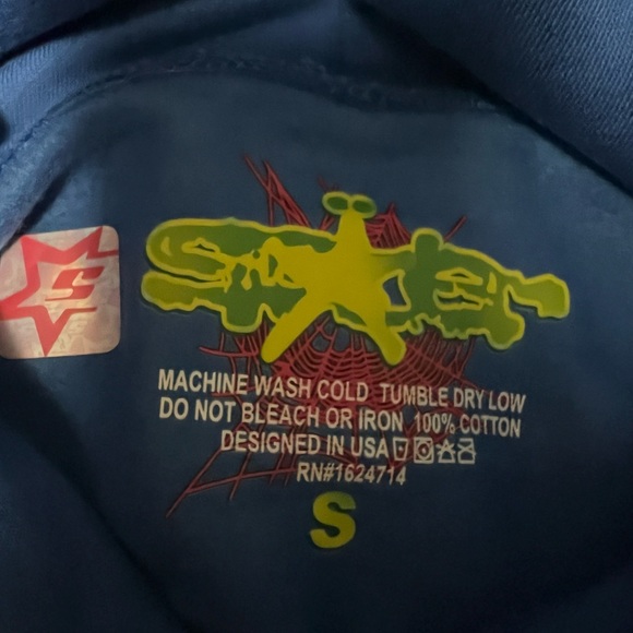 Shirts | Sp5der Worldwide Tc Blue Small Brand New | Poshmark